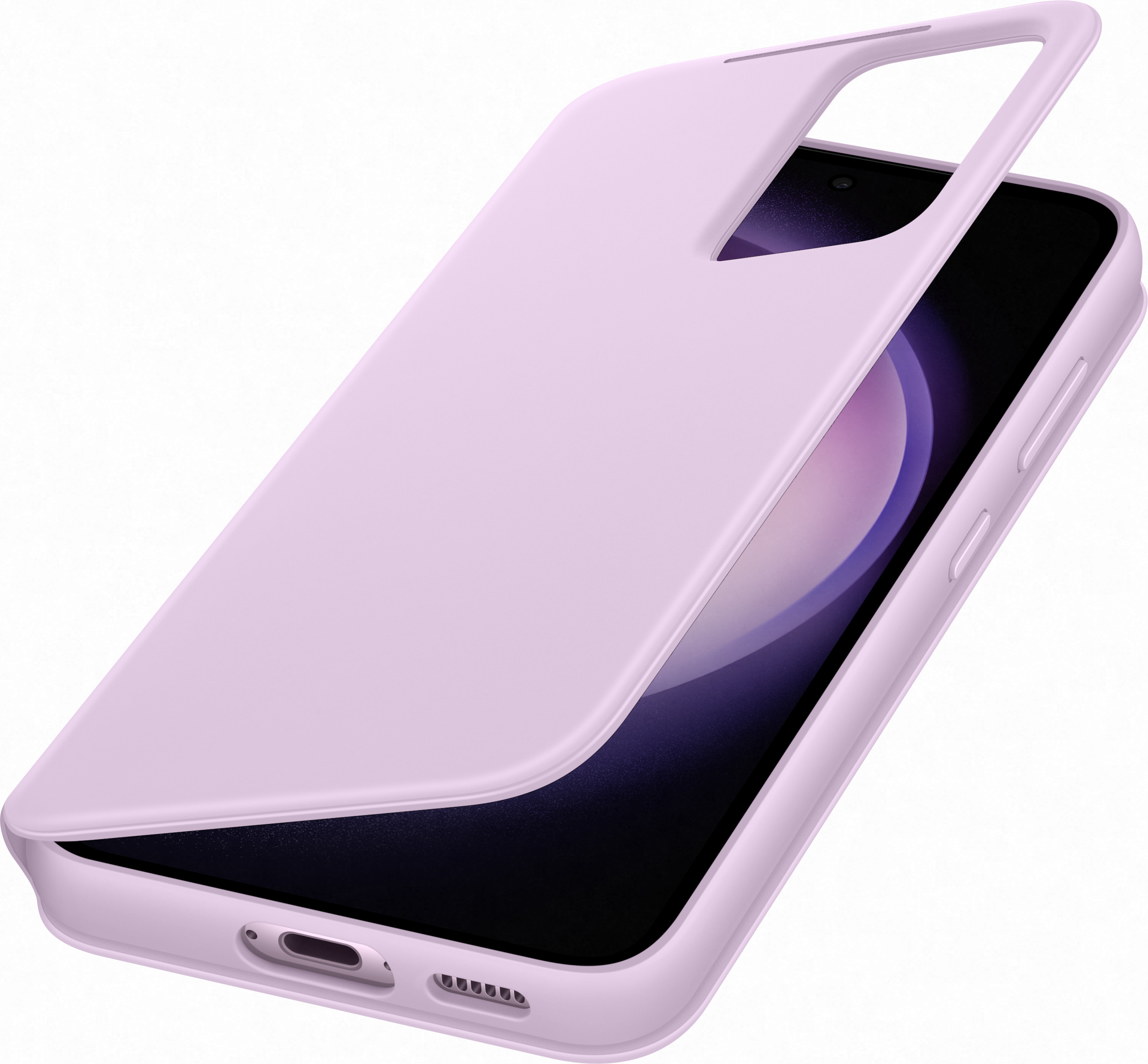 Samsung Galaxy S23 Clear View Wallet Cover -suojakuori, liila ...