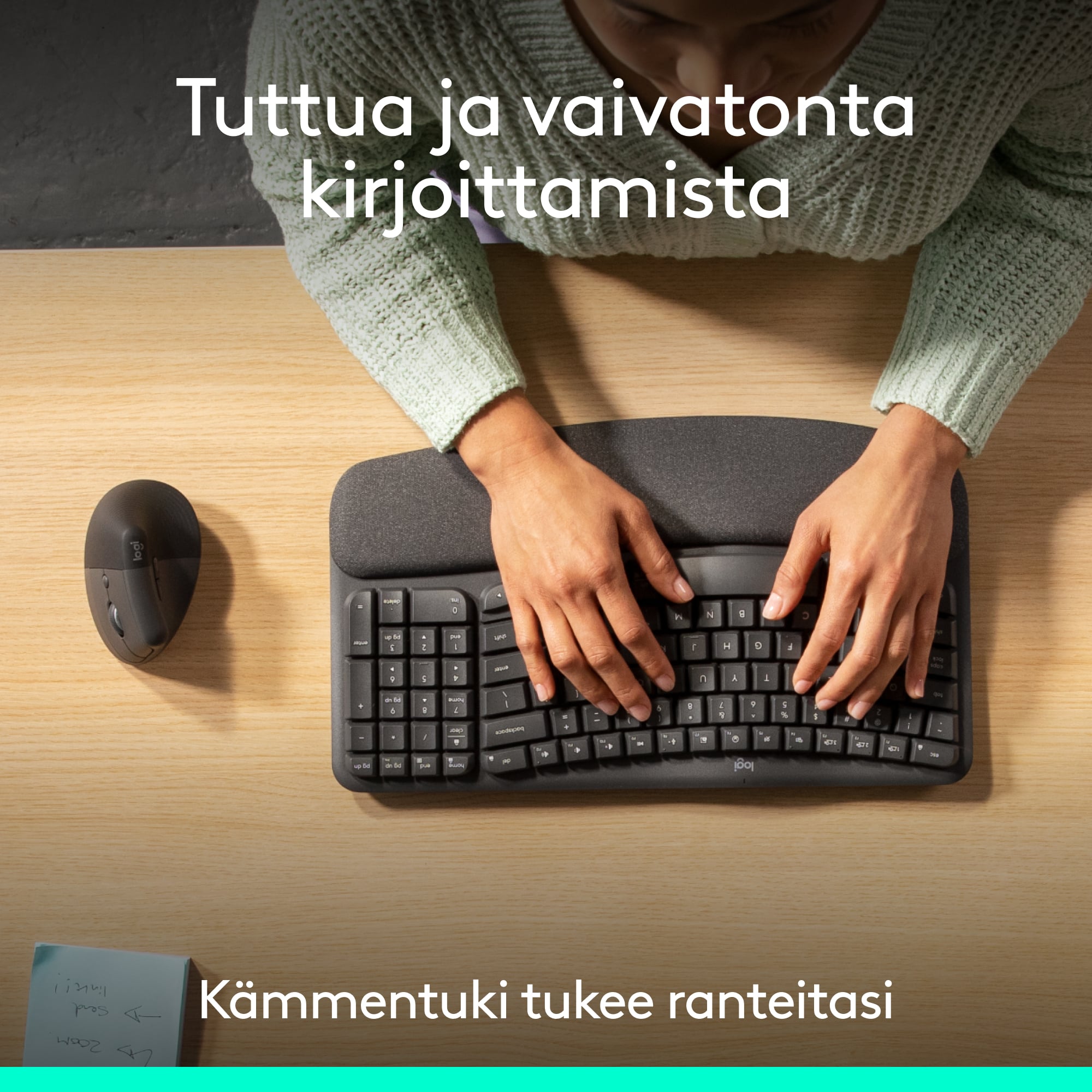 Logitech Wave & Lift Combo langaton näppäimistö ja hiiri – Verkkokauppa.com