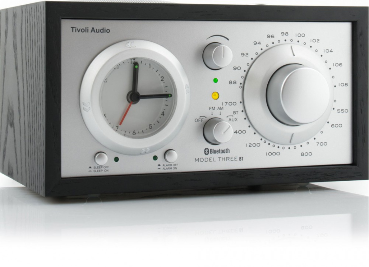 Tivoli Audio Model Three BT-kelloradio, musta/hopea – Verkkokauppa.com