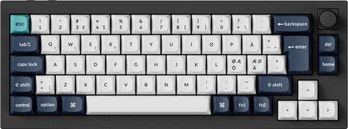 Keychron Q2 Max QMK/VIA Knob Wireless Tri-Mode 65% Mechanical Keyboard ...