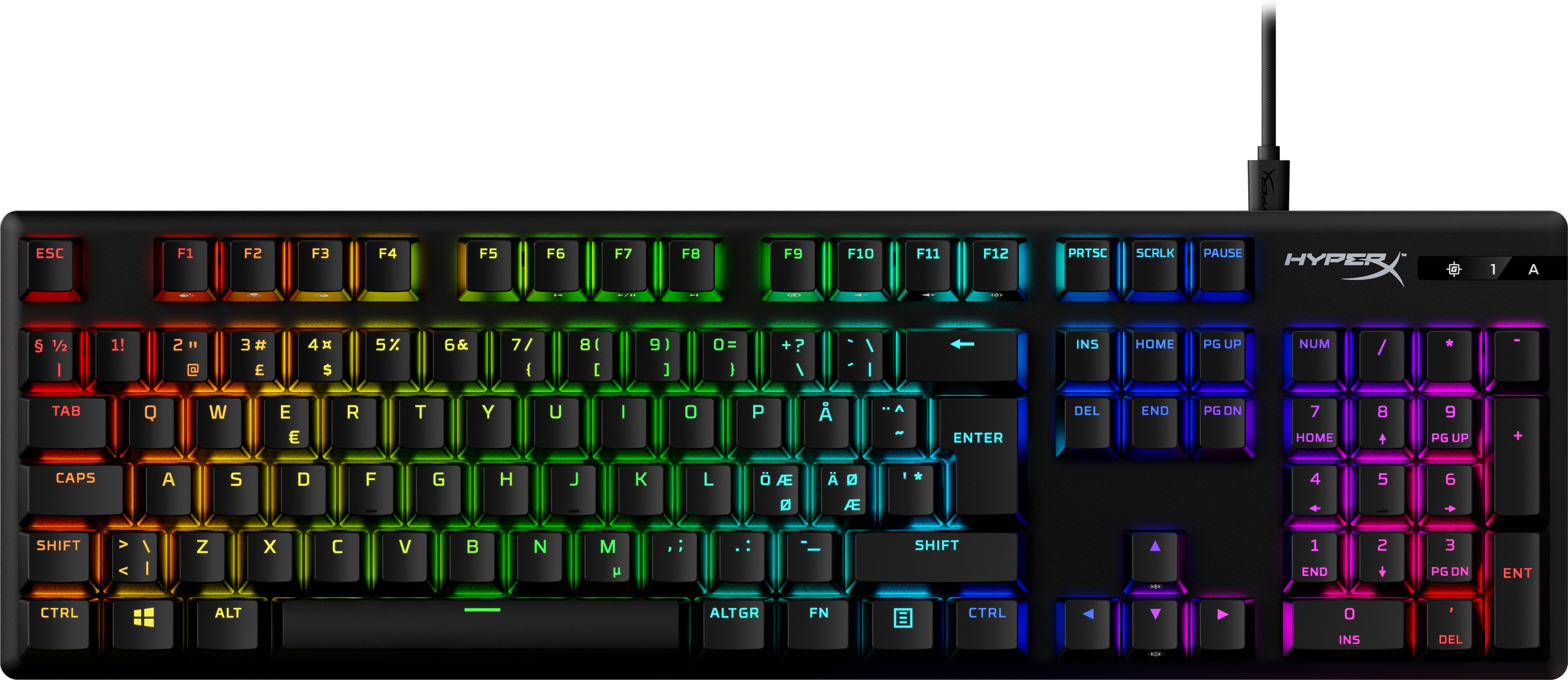 HyperX Alloy Origins PBT -pelinäppäimistö, HyperX Red -kytkimet ...