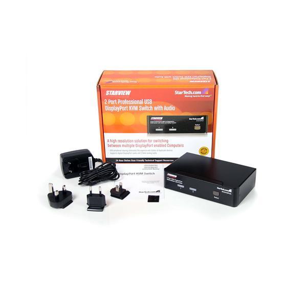 StarTech SV231DPUA Professional USB DisplayPort KVM kytkin ...