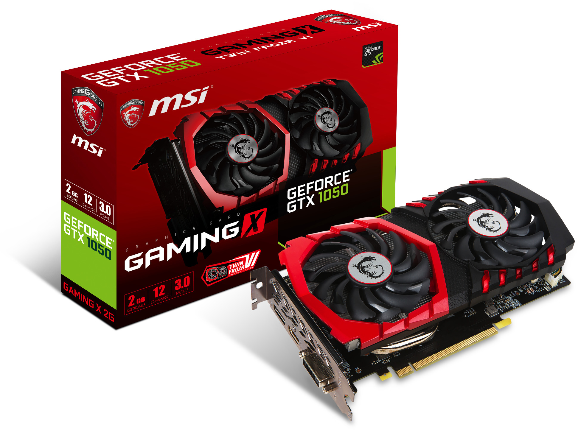 Tuotteen MSI GeForce GTX 1050 Gaming X 2G 2048 Mt n yt nohjain PCI e