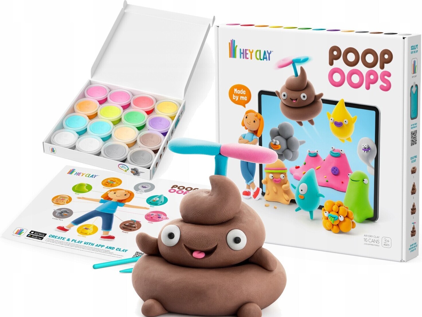 Hey Clay - muovailuvaha, Poop Oops – Verkkokauppa.com