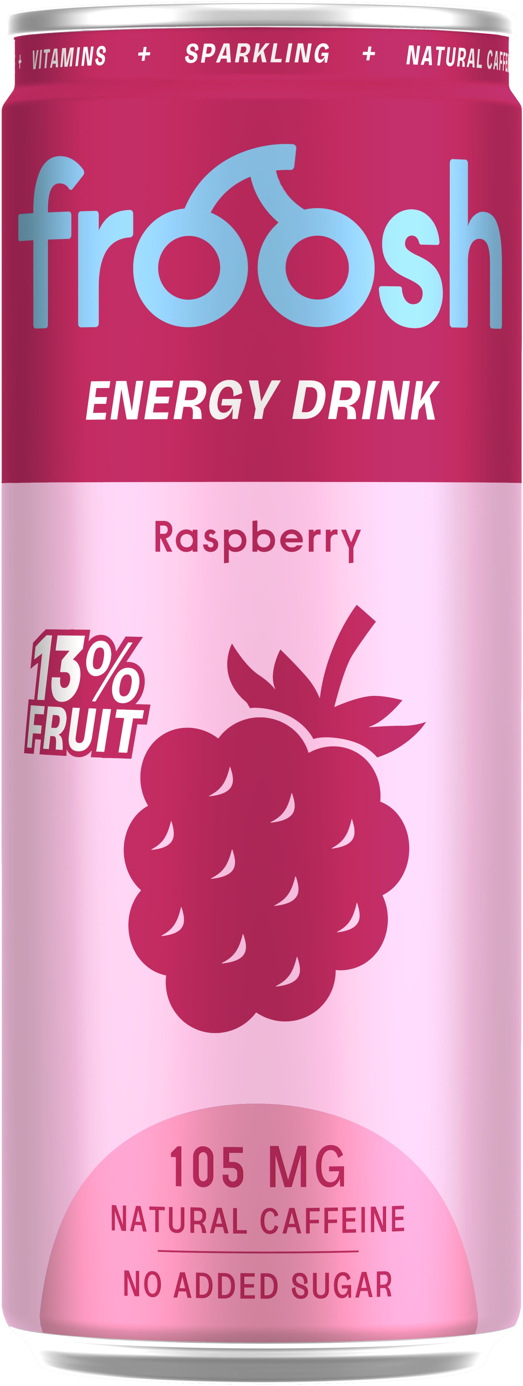 Froosh Energy Drink energiajuoma, vadelma, 330 ml, 24-pack ...