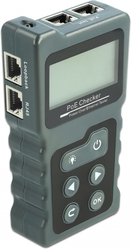 Delock LCD Cable Tester RJ45 / PoE / DC -kaapelitestaaja – Verkkokauppa.com