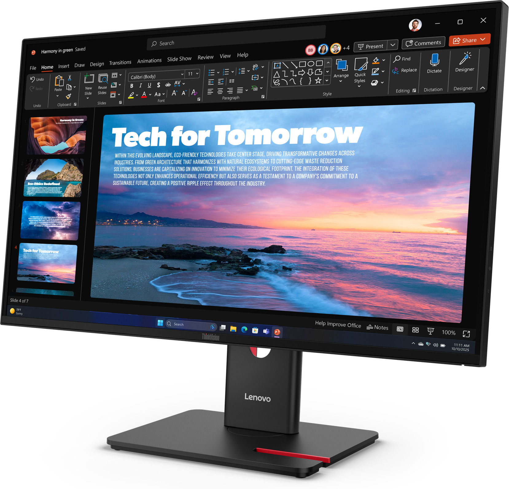 Lenovo ThinkVision T27QD-40 27" WQHD-näyttö telakoinnilla ...