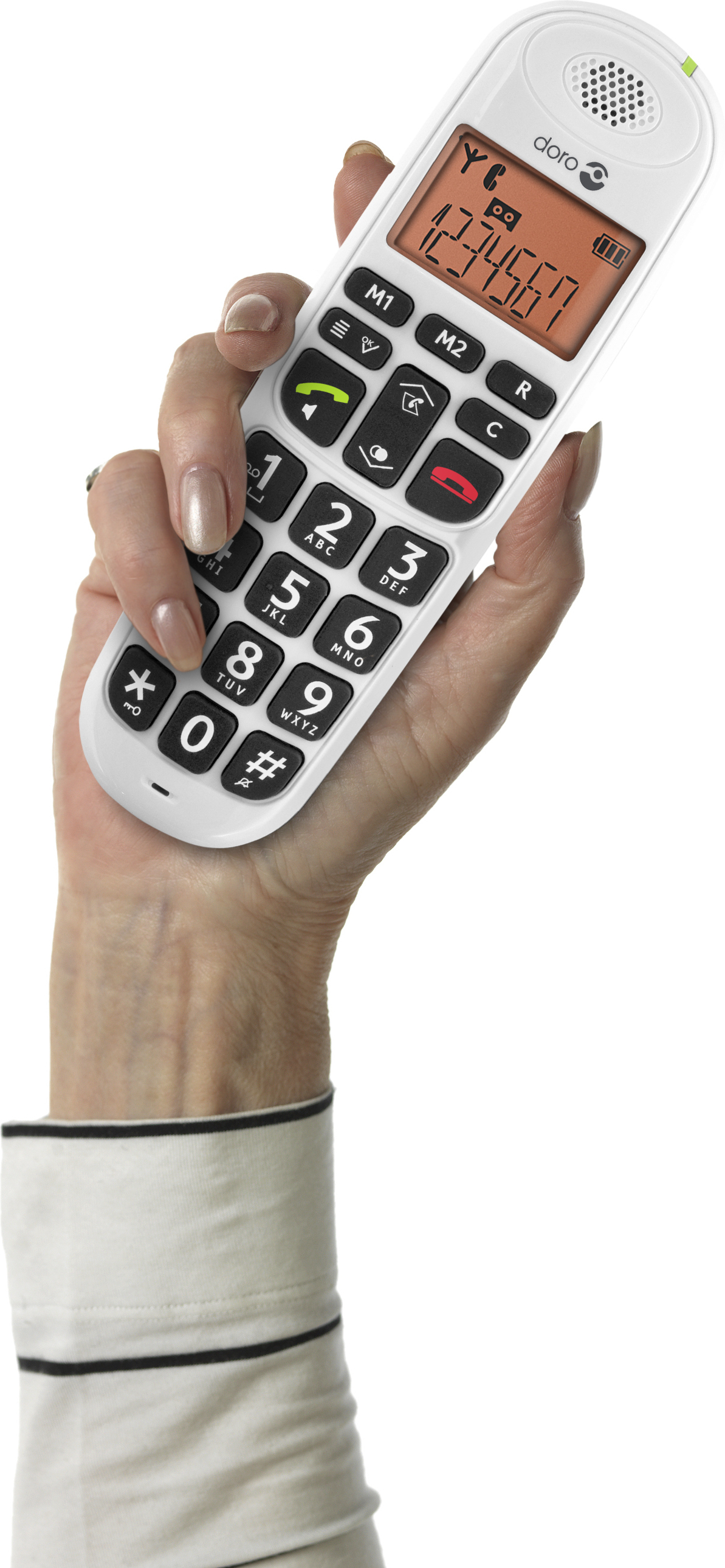 Doro PhoneEasy 100W -langaton DECT-puhelin, valkoinen – Verkkokauppa.com