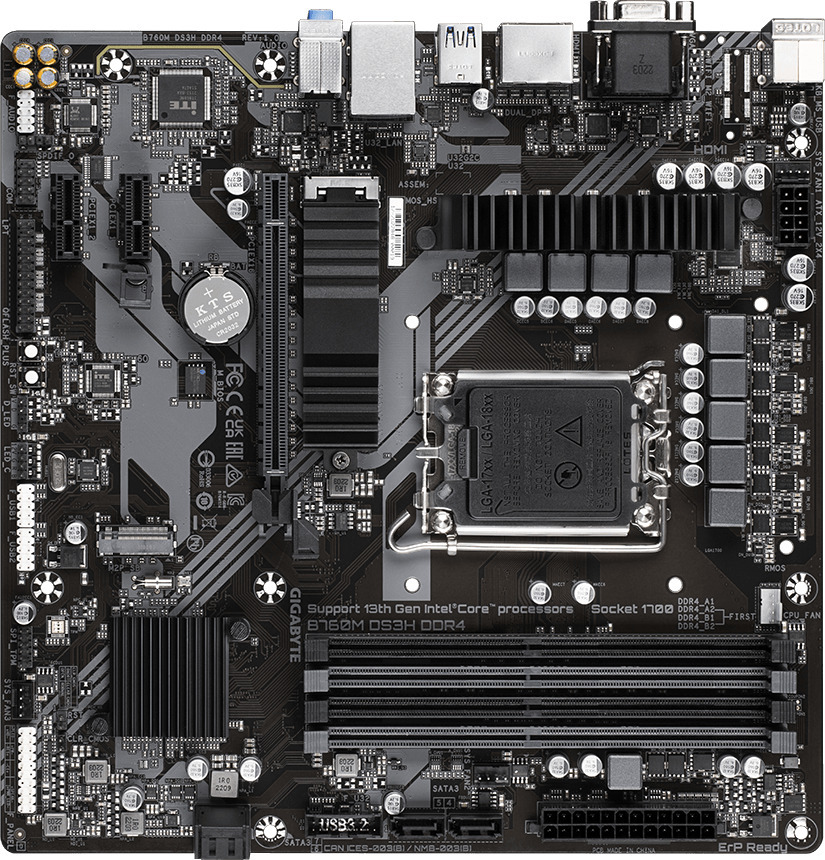 GIGABYTE B760M DS3H DDR4 mATX-emolevy – Verkkokauppa.com