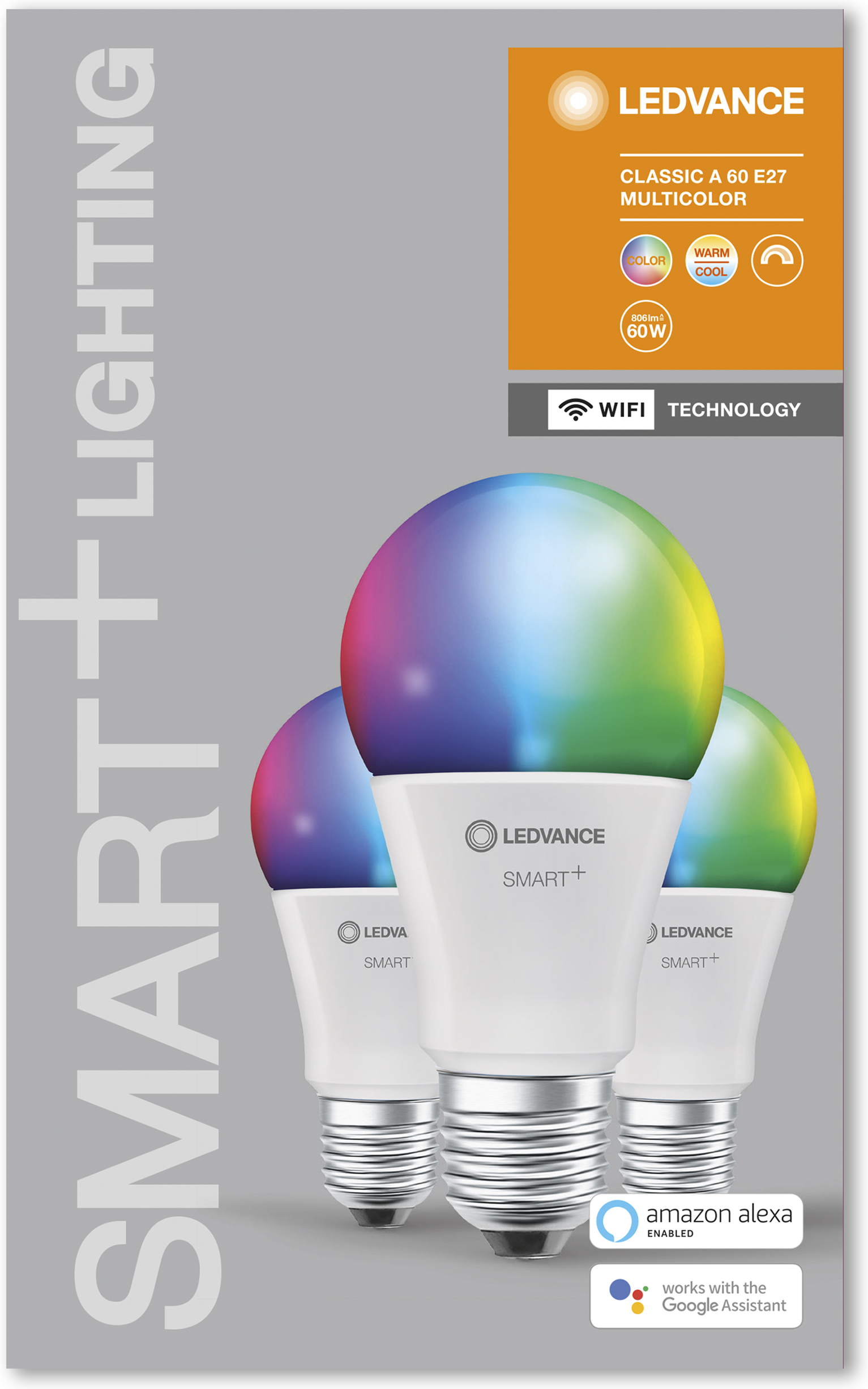 Ledvance Smart+ WiFi RGBW -älylamppu, E27, 806 lm, 3-PACK – Verkkokauppa.com