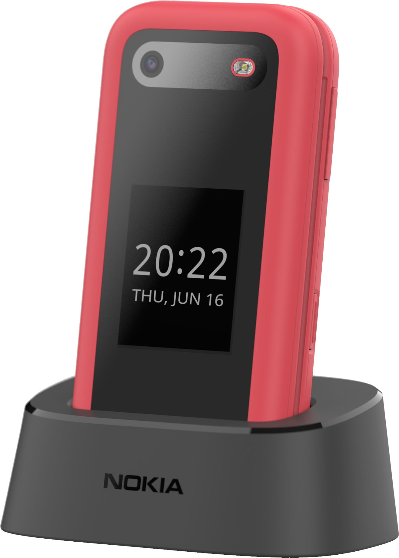 Nokia 2660 Flip 4G -simpukkapuhelin, Dual-SIM, punainen – Verkkokauppa.com