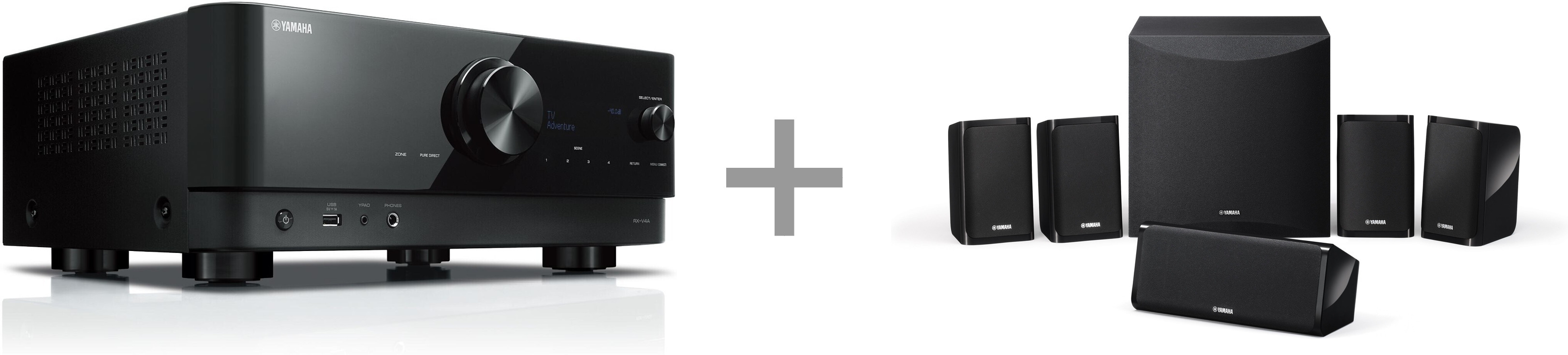 Yamaha TSR-400 + Yamaha NS-P41, musta – Verkkokauppa.com