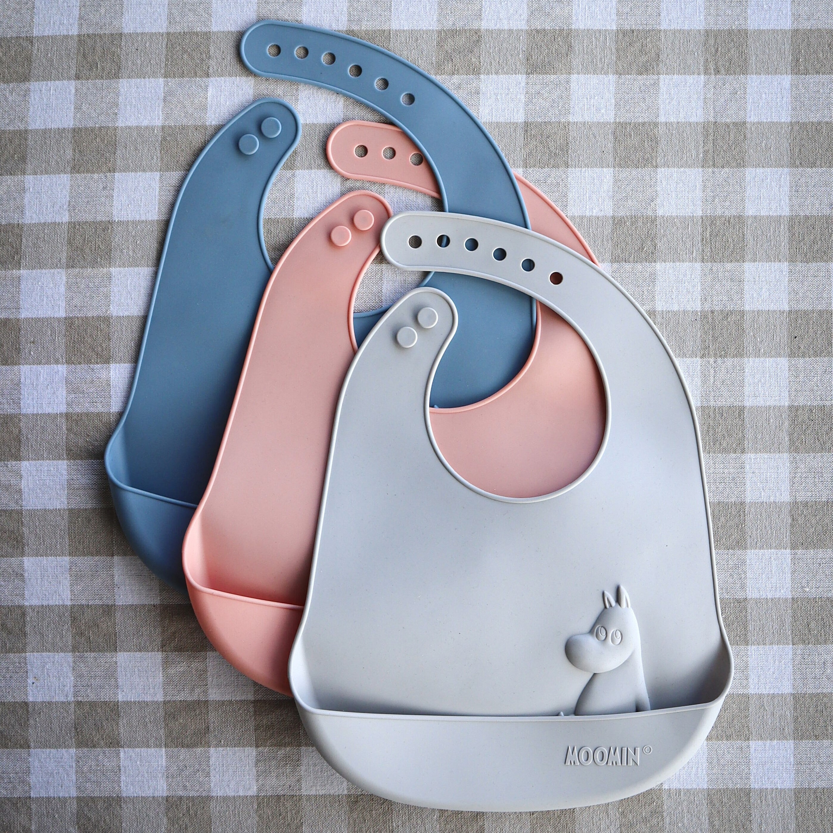 Muumi Silicone -ruokalappu, 2kpl, easy grey & blueberry blue ...