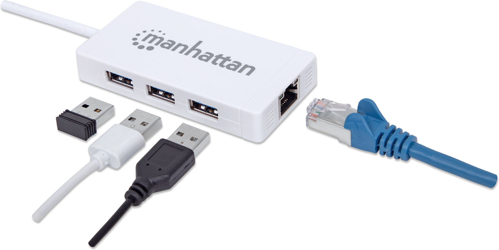 Manhattan Usb 3 0 Hubi Ja Gigabit Ethernet Adapteri Usb C Liitimellä