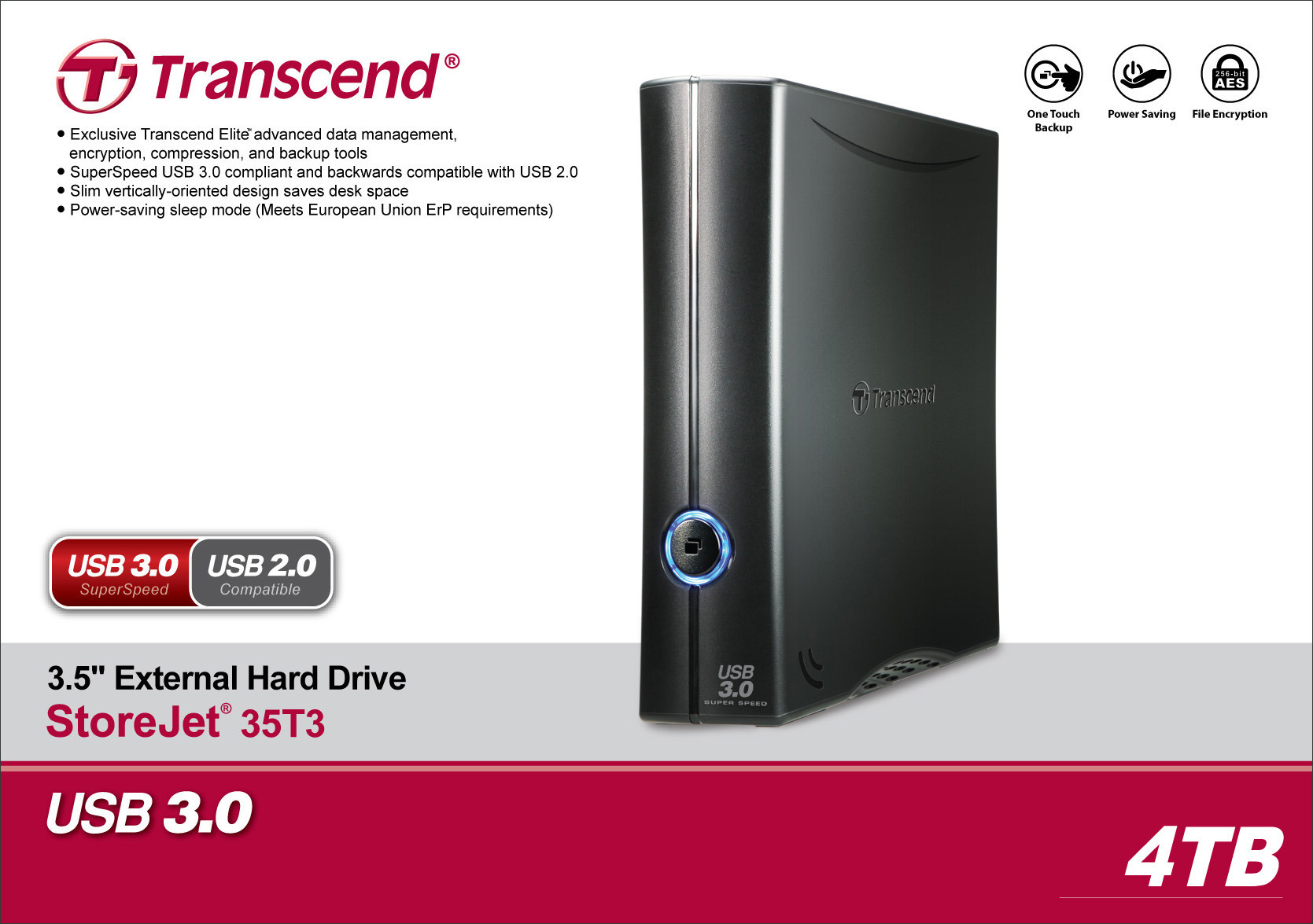 Transcend StoreJet 35T3 4 TB USB 3.0 kovalevy – Verkkokauppa.com