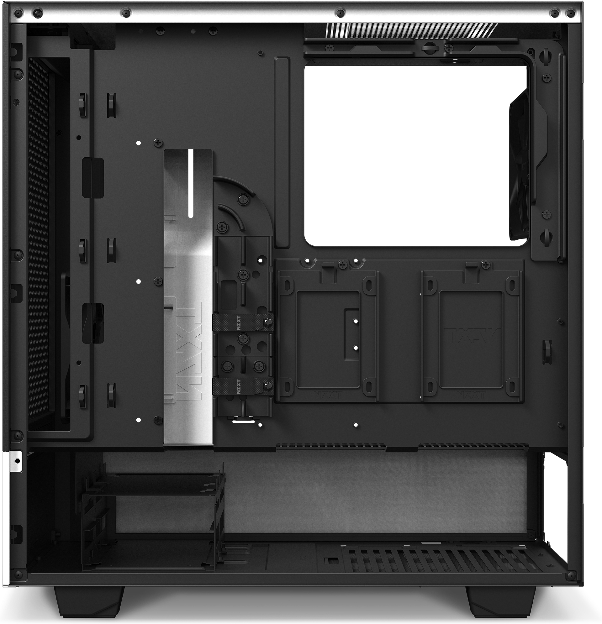 NZXT H511 Flow Compact Mid Tower ATX-kotelo, sivuikkunalla, valkoinen ...