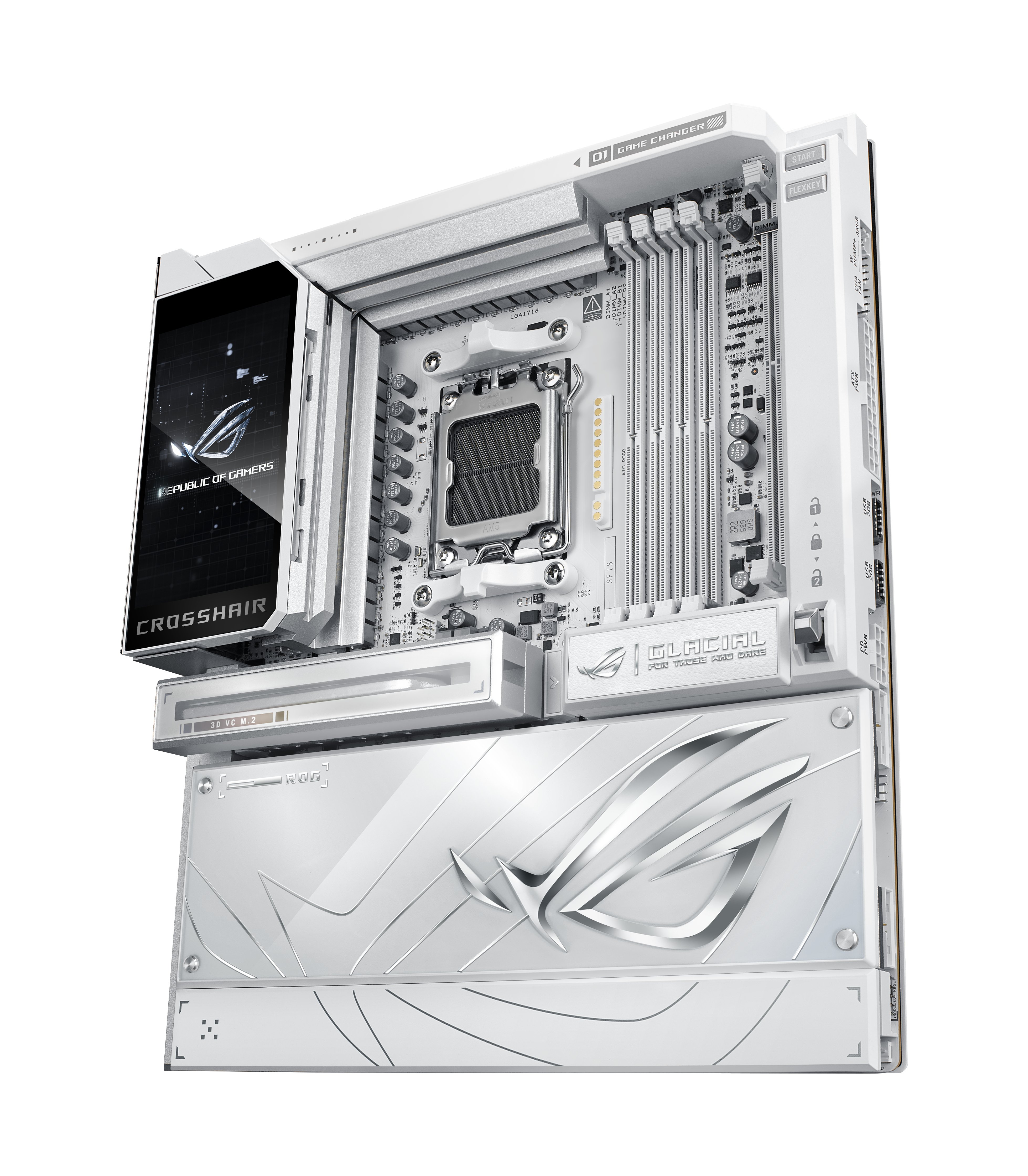 Asus ROG Crosshair X870E Glacial emolevy, AM5 – Verkkokauppa.com