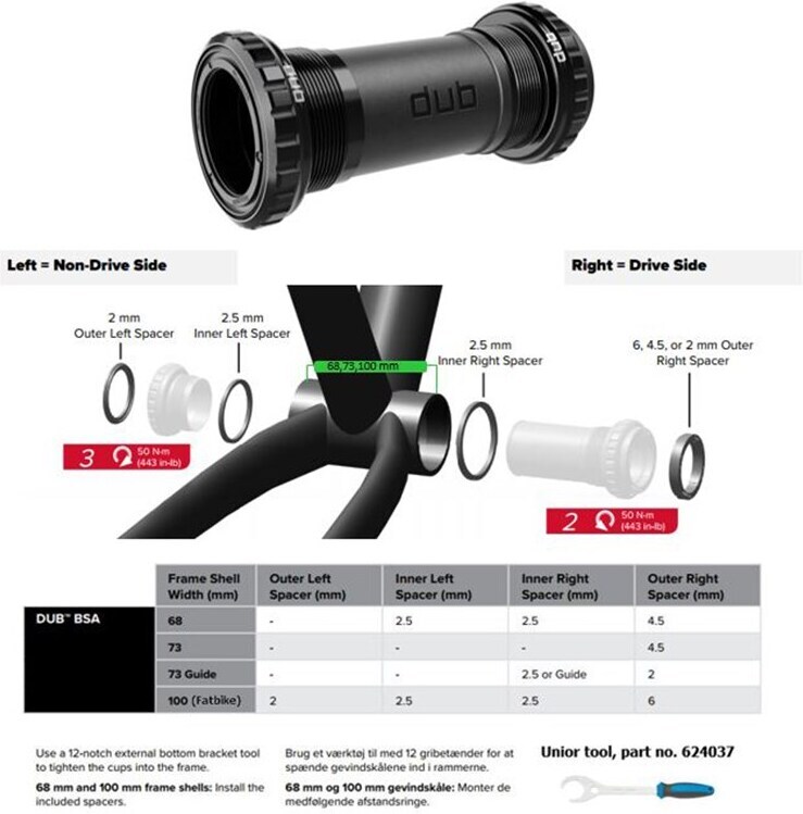 SRAM DUB Fat 100mm -keskiölaakeri – Verkkokauppa.com