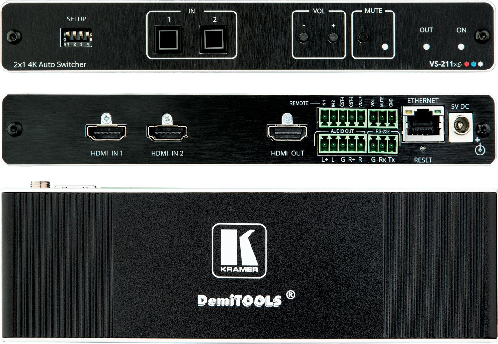 Kokemukset ja arvostelut: Kramer VS-211XS älykäs 4K60 HDMI 2:1 ...