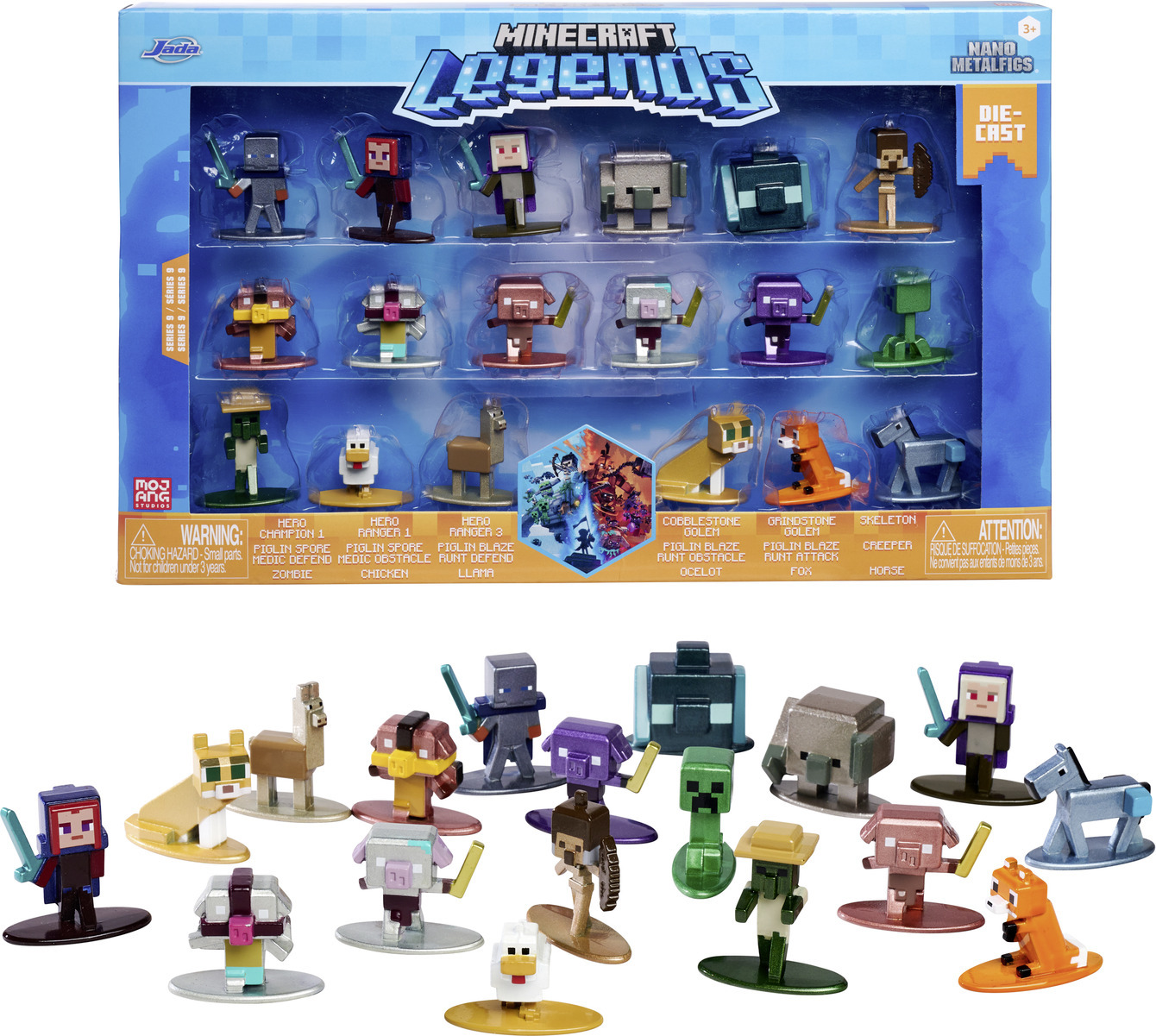 Jada Minecraft Multi Pack -keräilyhahmot, 4 cm, 18 kpl, Wave 9 ...