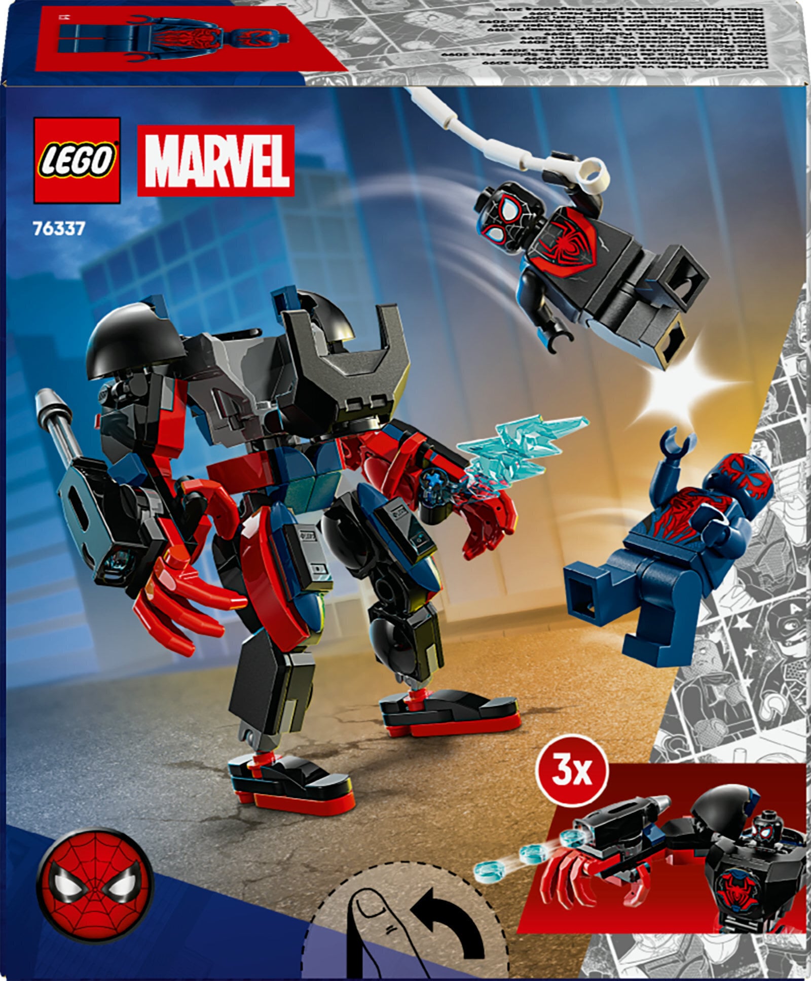 LEGO Super Heroes Marvel 76337 Miles Moralesin robotti vastaan Spider ...