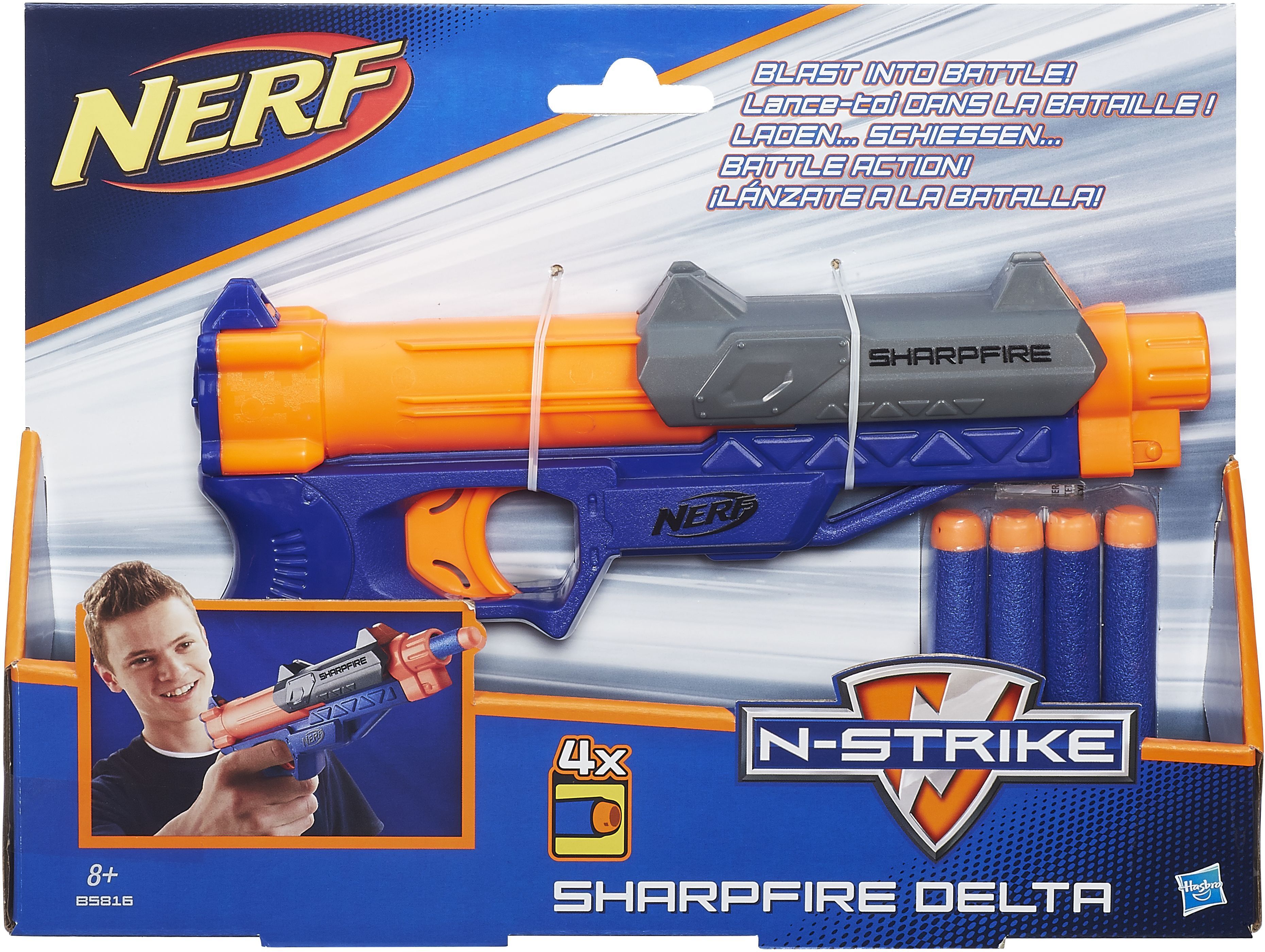 Nerf Elite Sharpfire Delta -vaahtomuoviammusase – Verkkokauppa.com