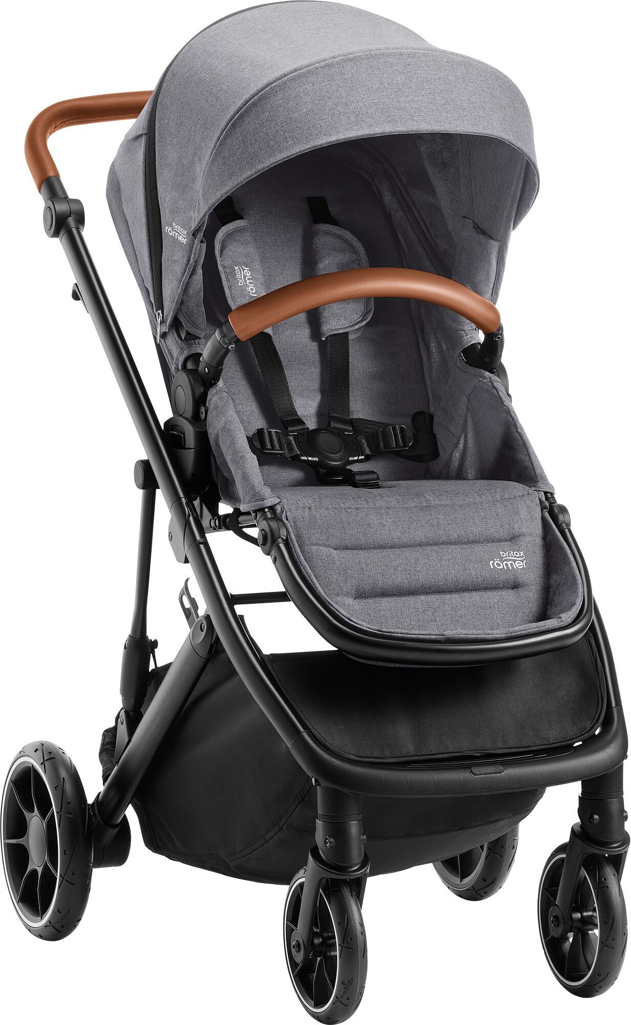 BRITAX RÖMER STRIDER M -rattaat, Elephant Grey, Cognac – Verkkokauppa.com