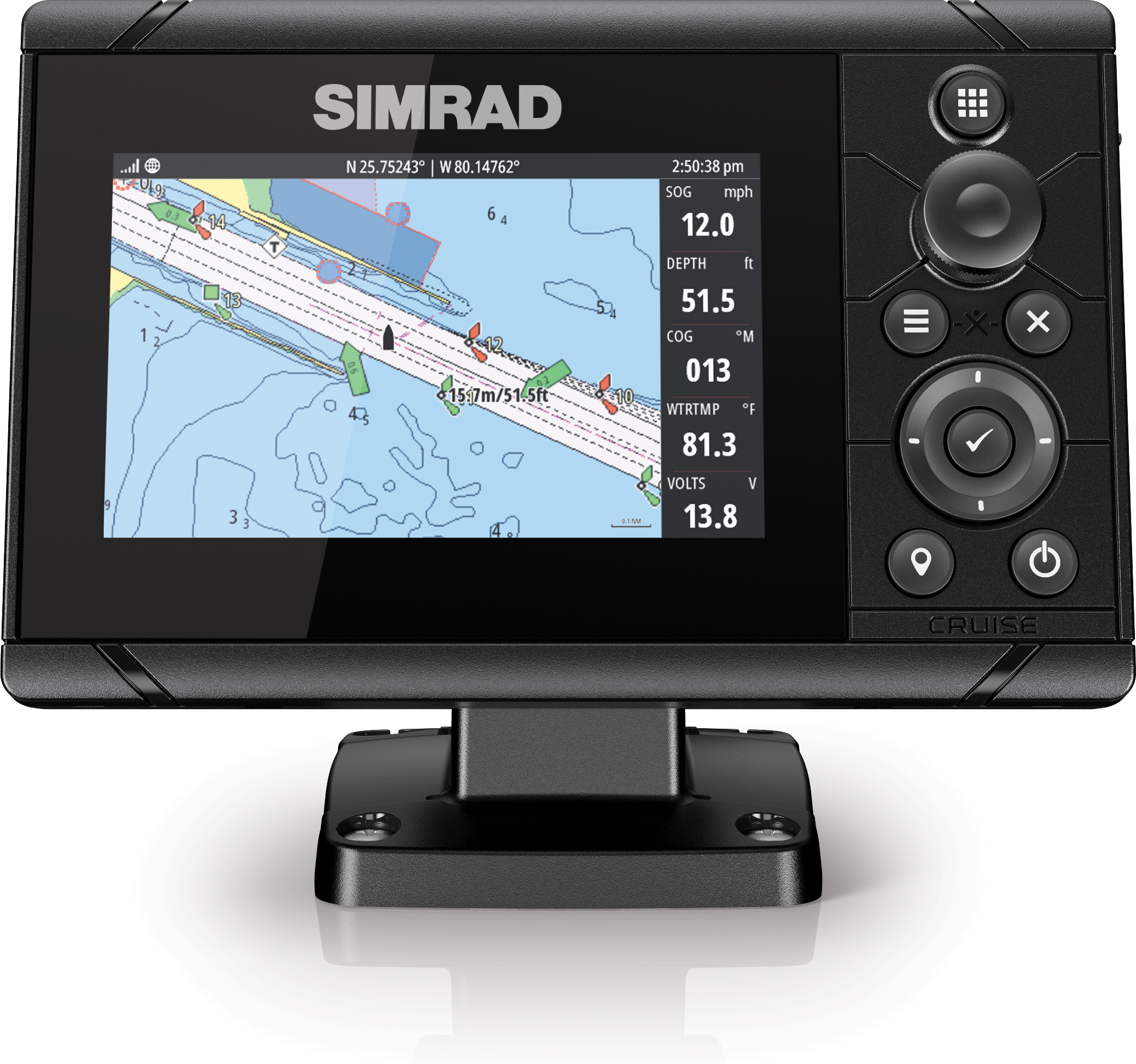 Simrad Cruise 5 -karttaplotteri 83/200 peräpeilianturilla ...