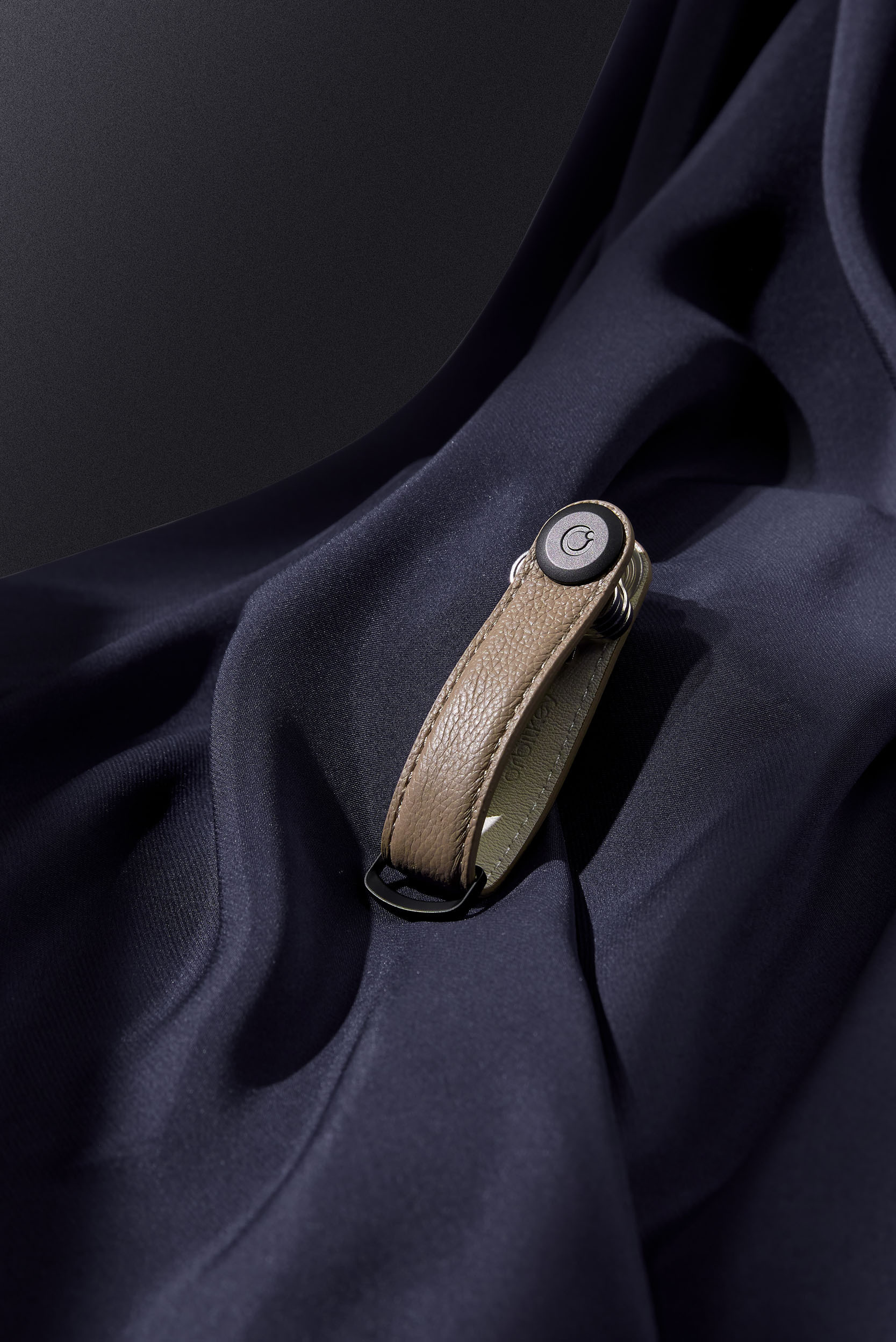 Orbitkey Pebbled Leather Key Organiser -avainlenkki, beige ...