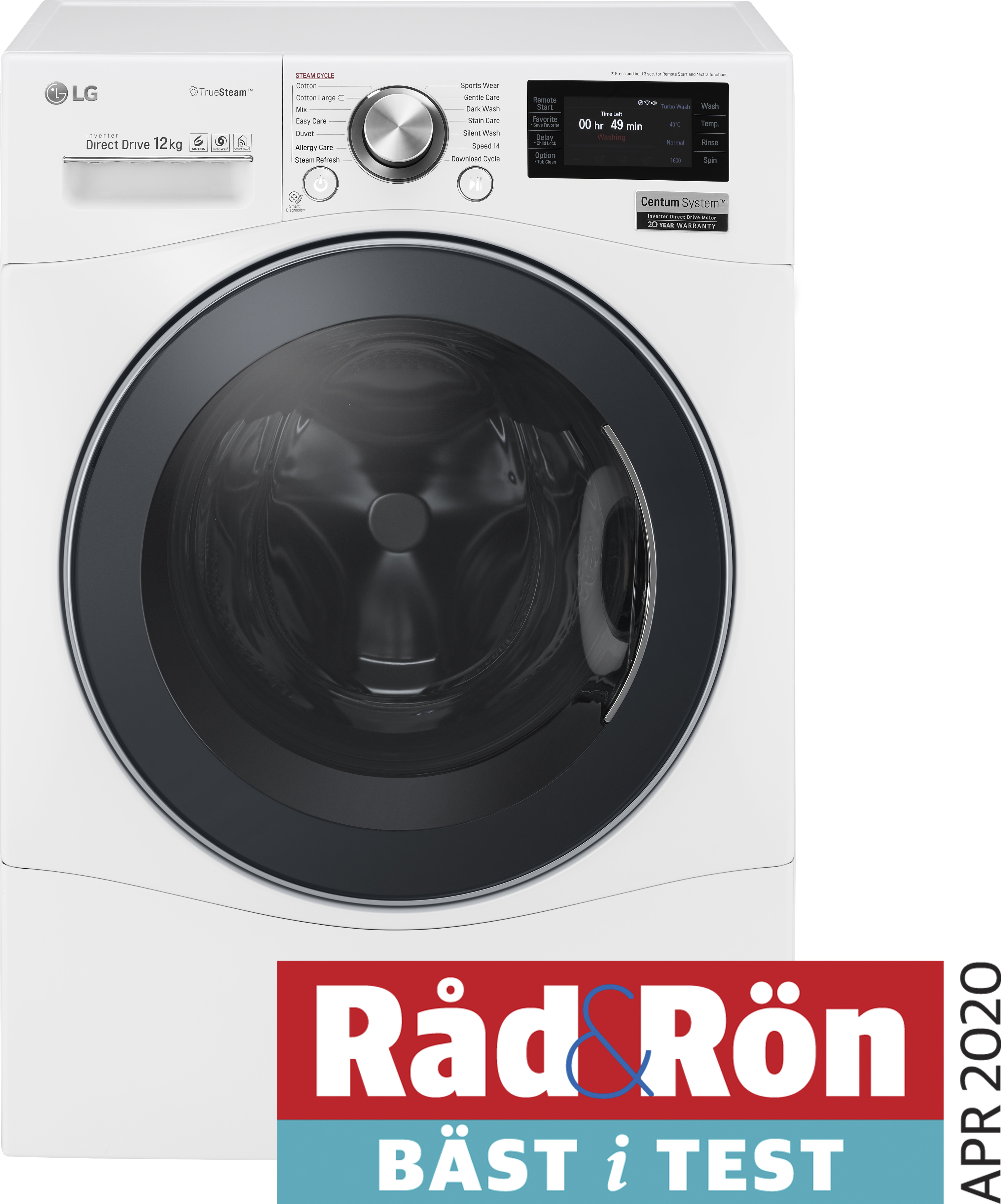 LG FH6F9BDS2 Centum System -pyykinpesukone, valkoinen – Verkkokauppa.com