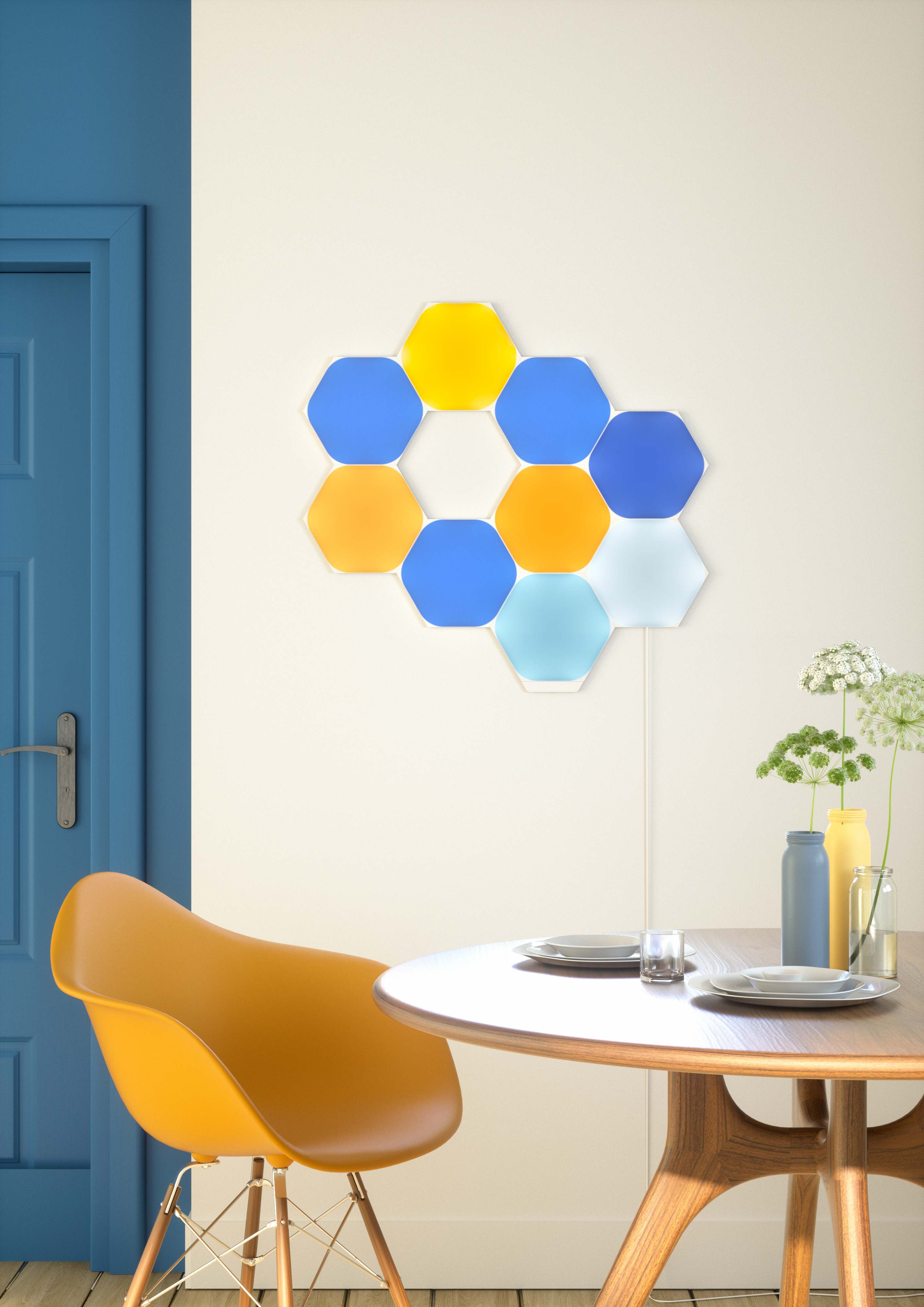 Nanoleaf Shapes Hexagon Starter Kit -aloituspakkaus, 9 panelin pakkaus ...