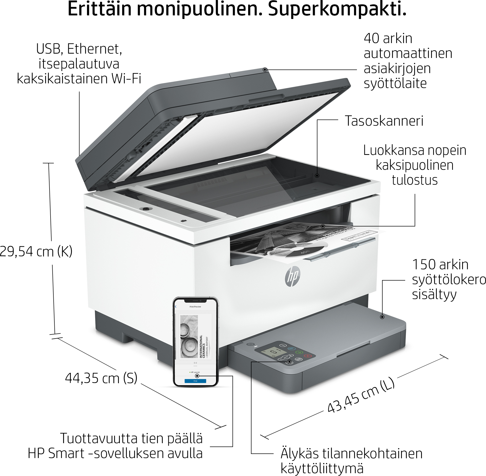 HP LaserJet MFP M234sdw -monitoimilaite – Verkkokauppa.com