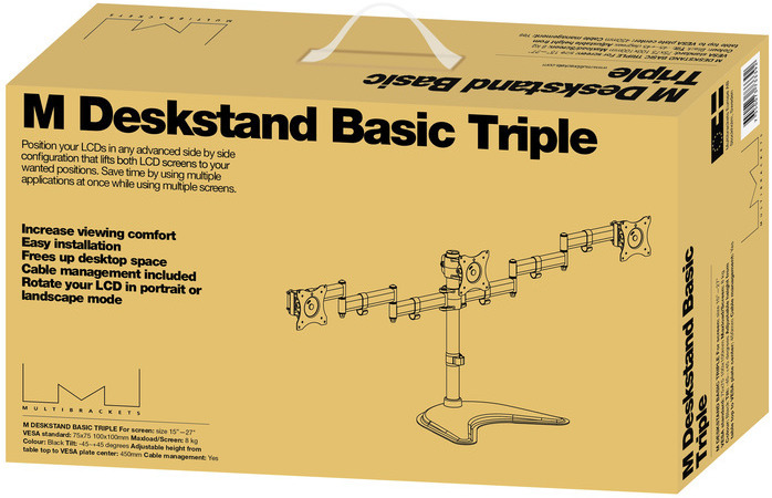 Multibrackets M Deskstand Basic Triple -monitoriteline, musta – Verkkokauppa.com