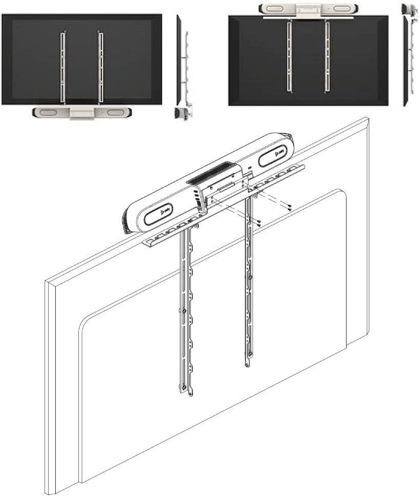 Poly VESA Mounting Kit -seinäkiinnikesarja Poly Studio X50 ...