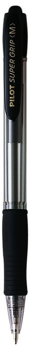 Pilot Super Grip M -kuulakärkikynä, musta, 1,0 mm, 12 kpl ...
