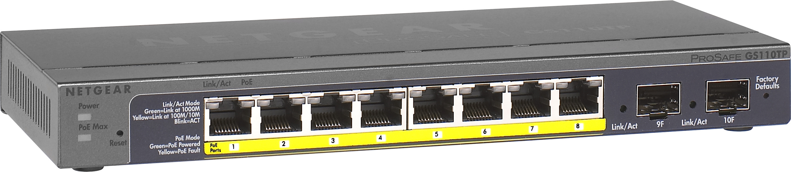 Netgear ProSAFE GS110TP -8-porttinen PoE -kytkin – Verkkokauppa.com