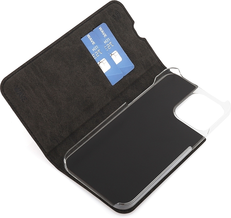 Wave BookCase -suojakotelo, iPhone 14 Pro, musta – Verkkokauppa.com