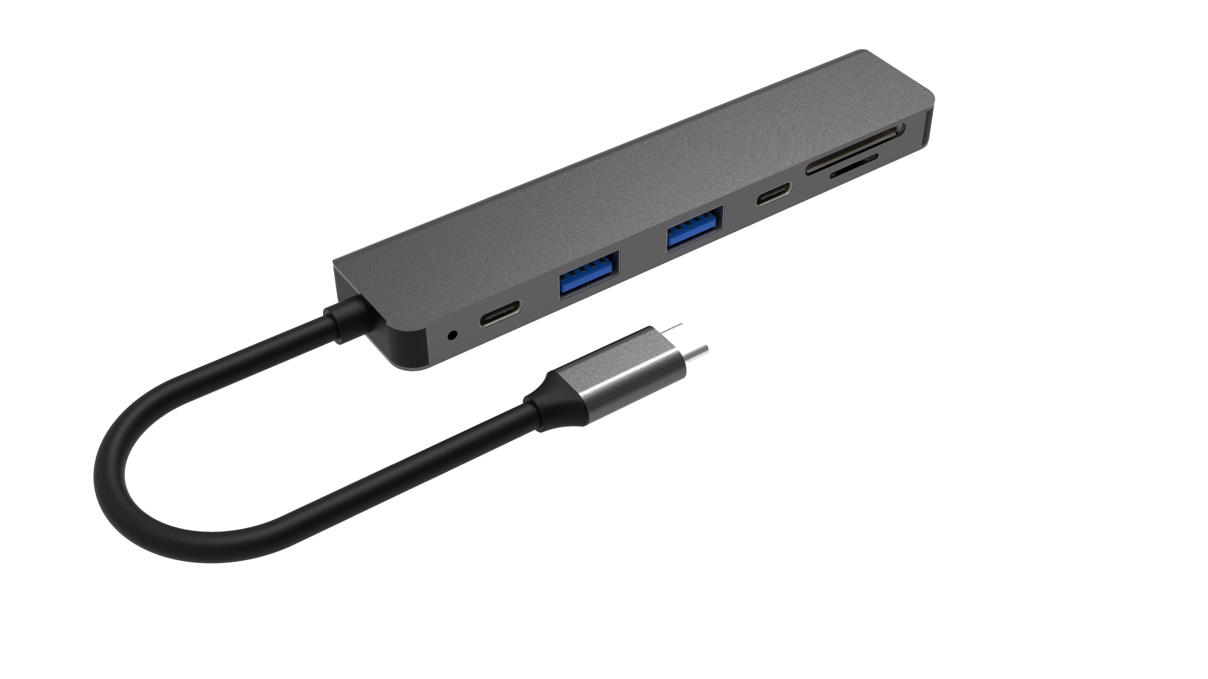 Fuj:tech Slim USB-C Hubi 100 W PD-latauksella, 5 porttia – Verkkokauppa.com