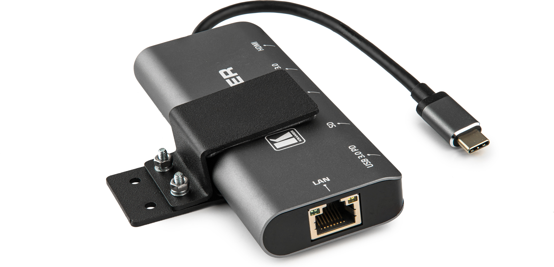Kramer USB-C MultiPort 4K HDMI and Ethernet -adapteri, harmaa ...
