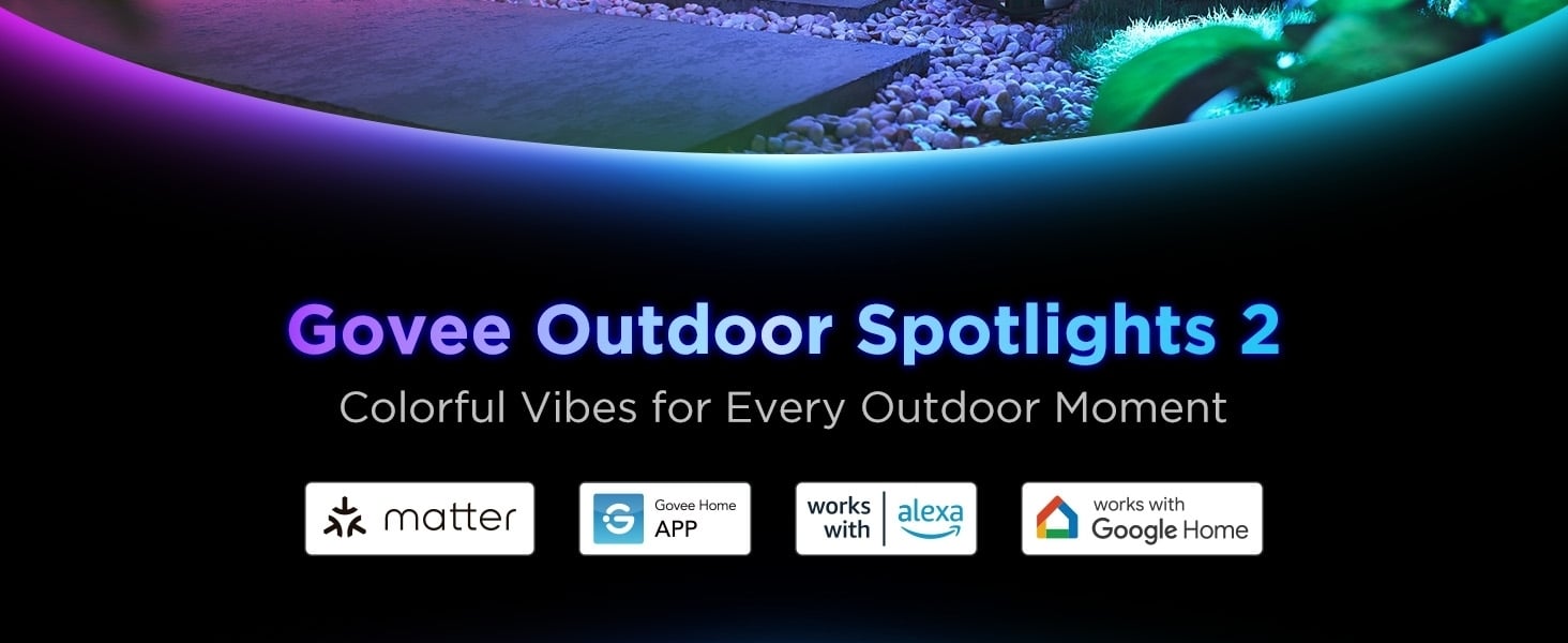 Govee Outdoor Spotlights LED-kohdevalaisin, 2-Pack – Verkkokauppa.com