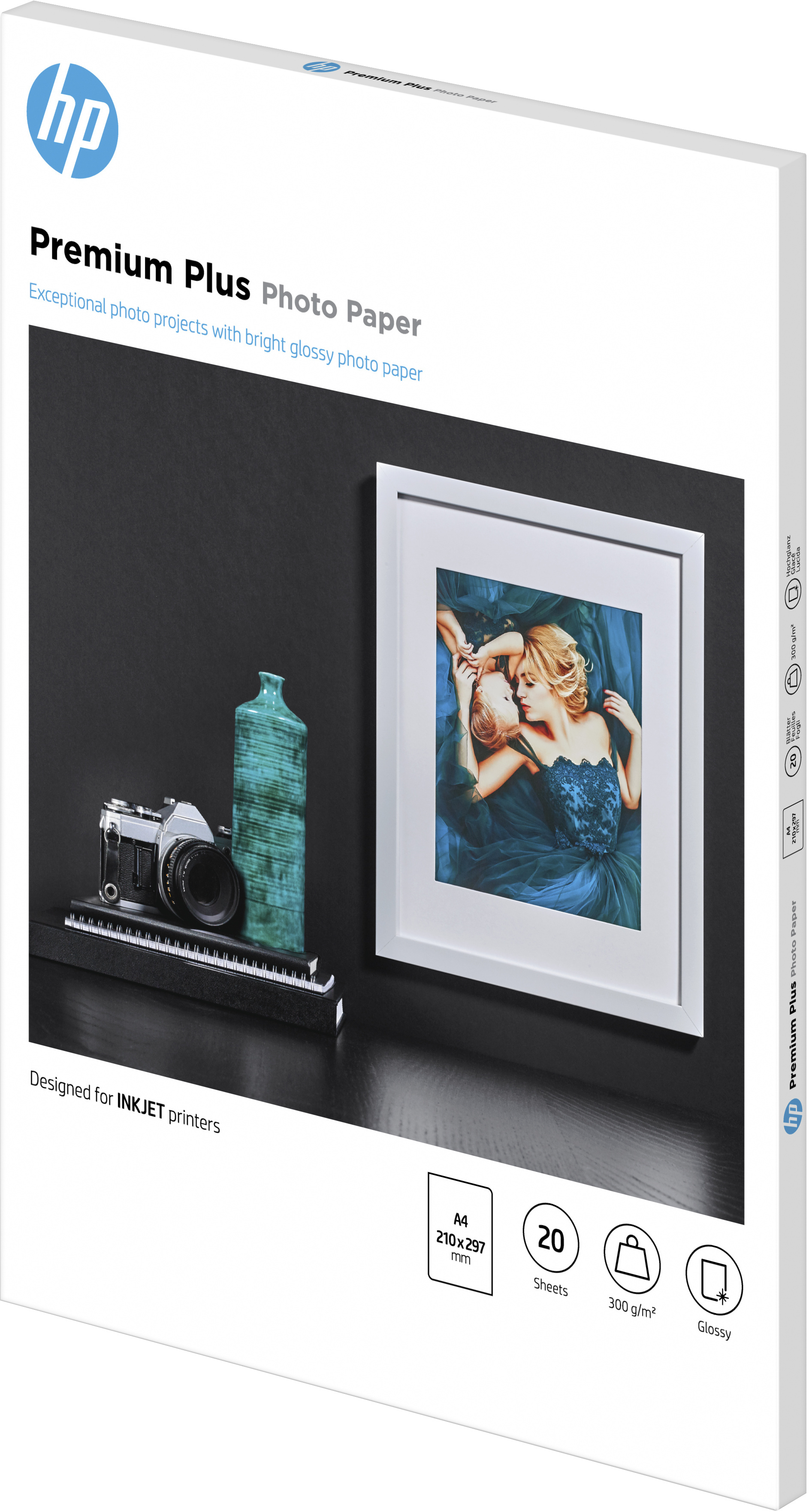 HP Premium Plus Photo Paper Glossy -valokuvapaperi, A4 , 20 arkkia ...