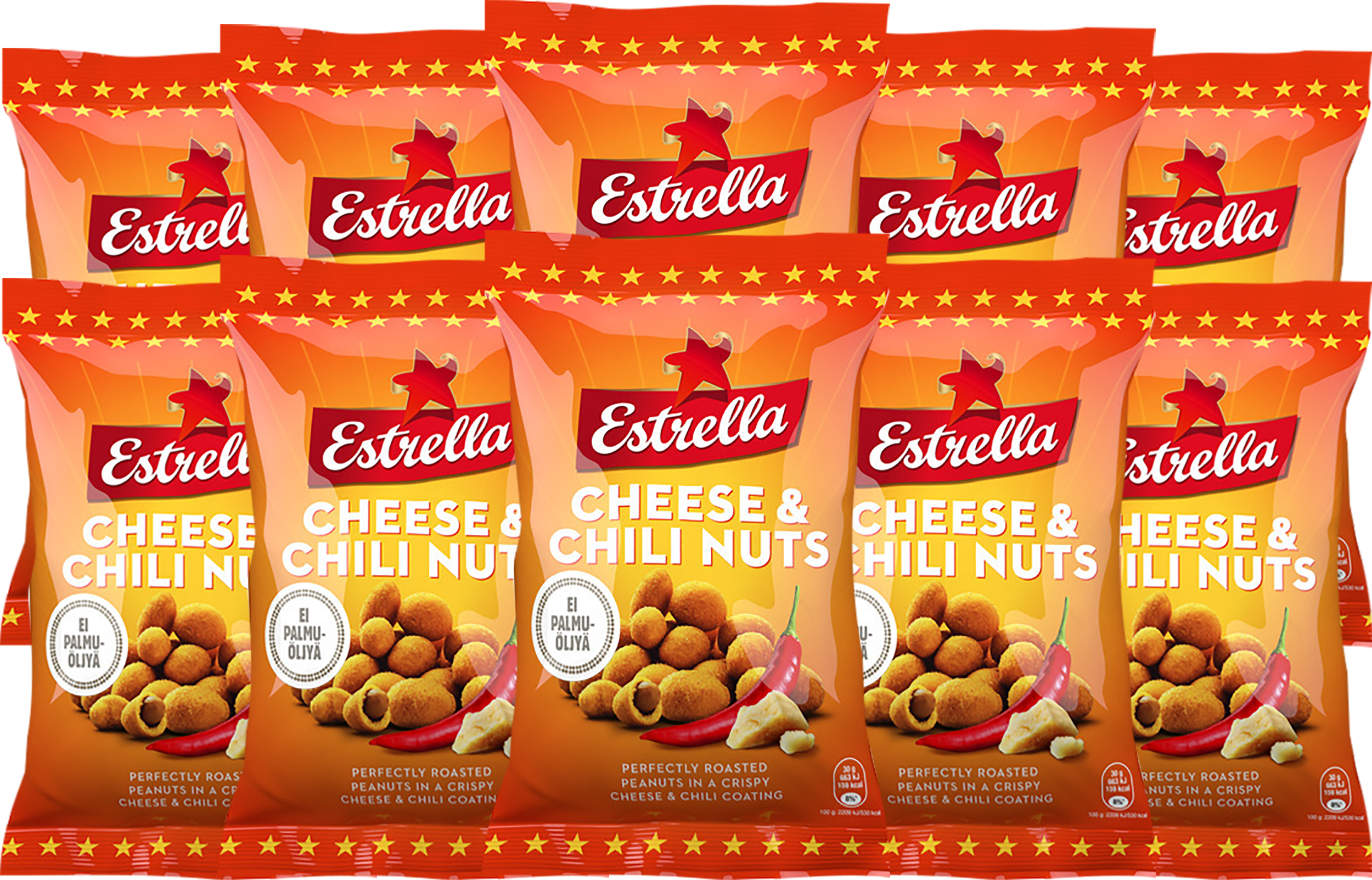 Estrella Cheese & Chilipähkinä, 140 g, 12-pack – Verkkokauppa.com