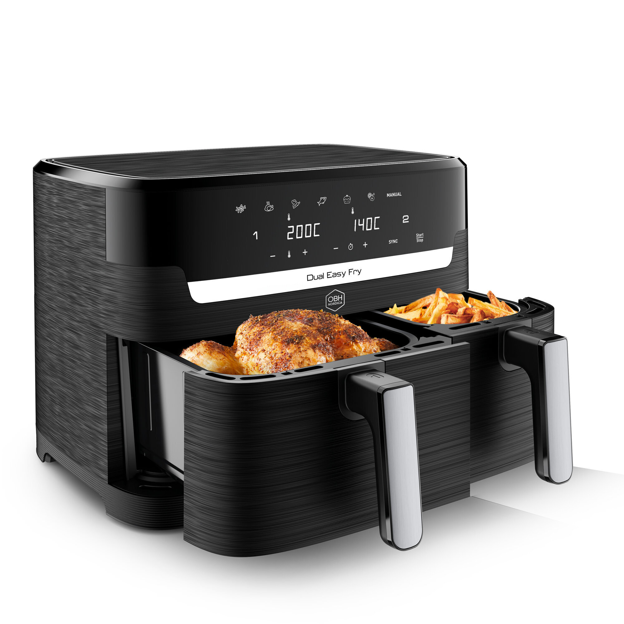 OBH Nordica Dual Easy Fry XXL airfryer – Verkkokauppa.com