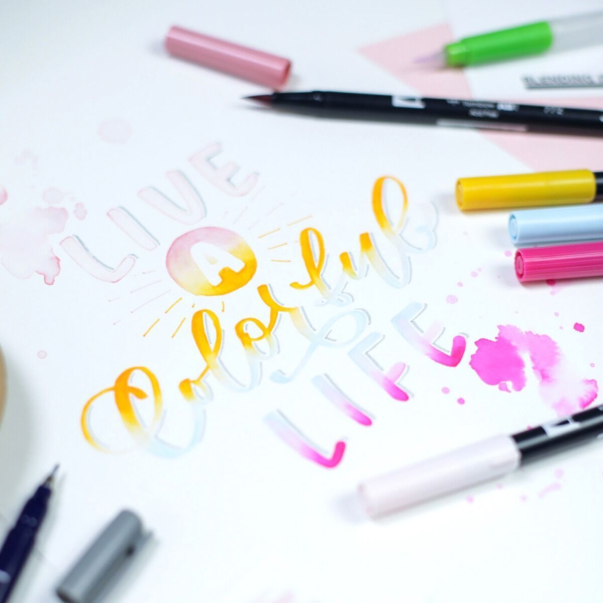Tombow Blended lettering Good Vibes -kynäsetti – Verkkokauppa.com