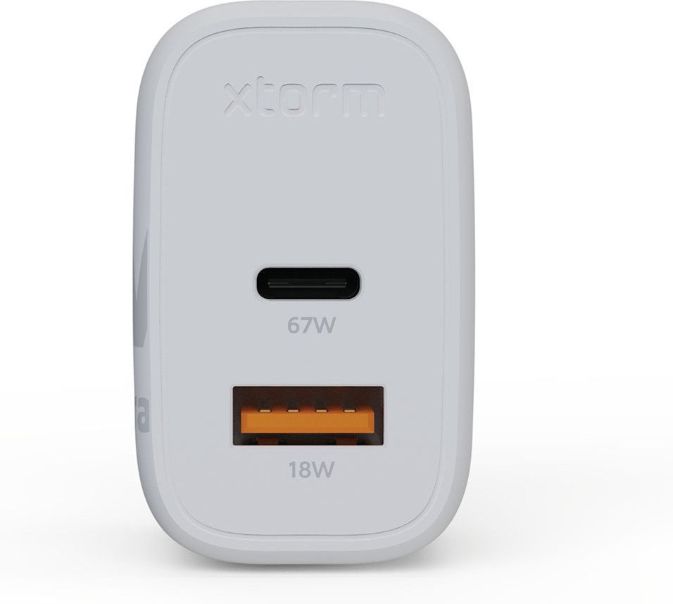 Xtorm XEC067 GaN² Ultra 67 W -verkkovirtalaturi, USB-C / A ...