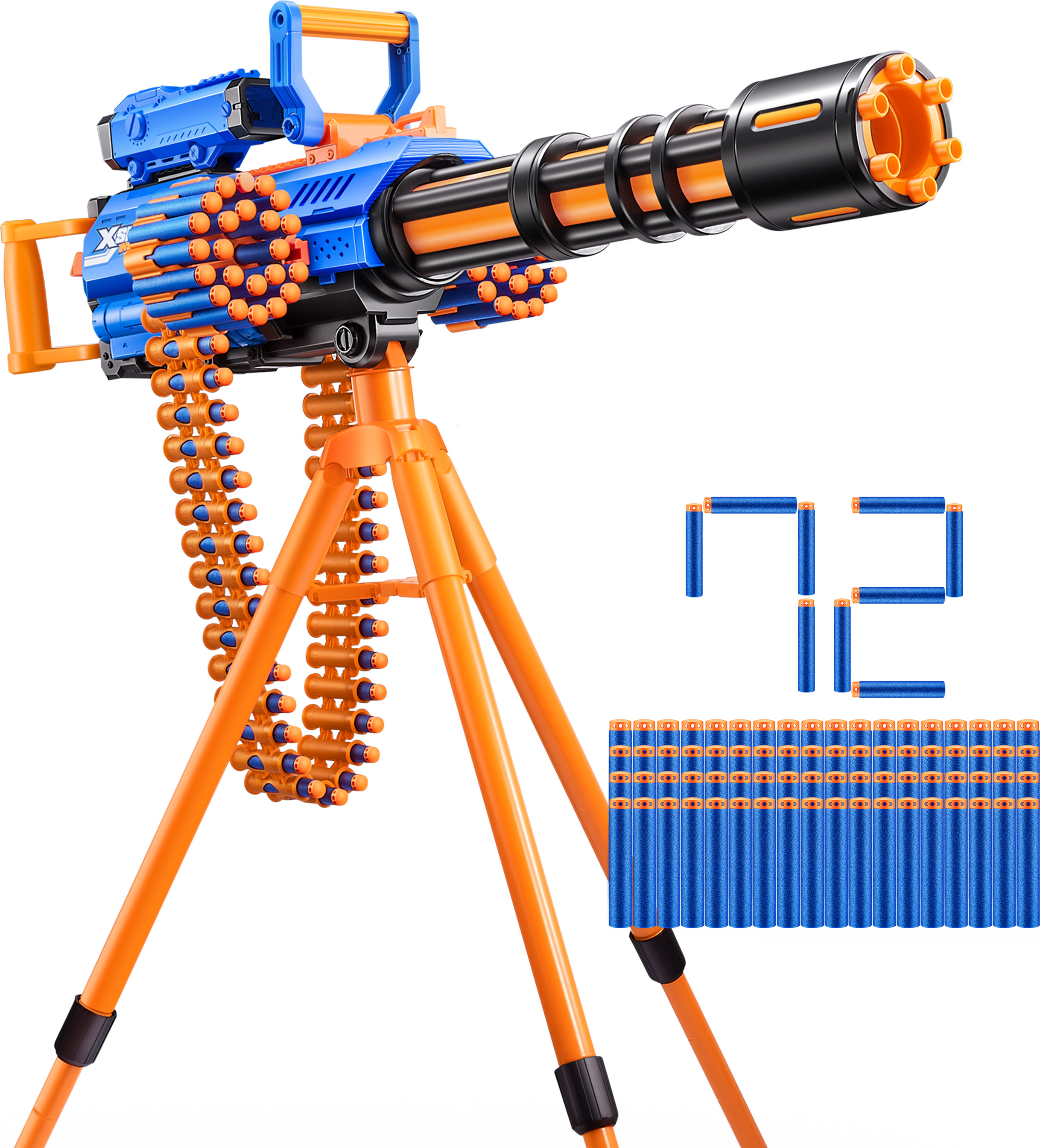 X-Shot Insanity-Motorized Age Fire Gatlin Gun with tripod ...