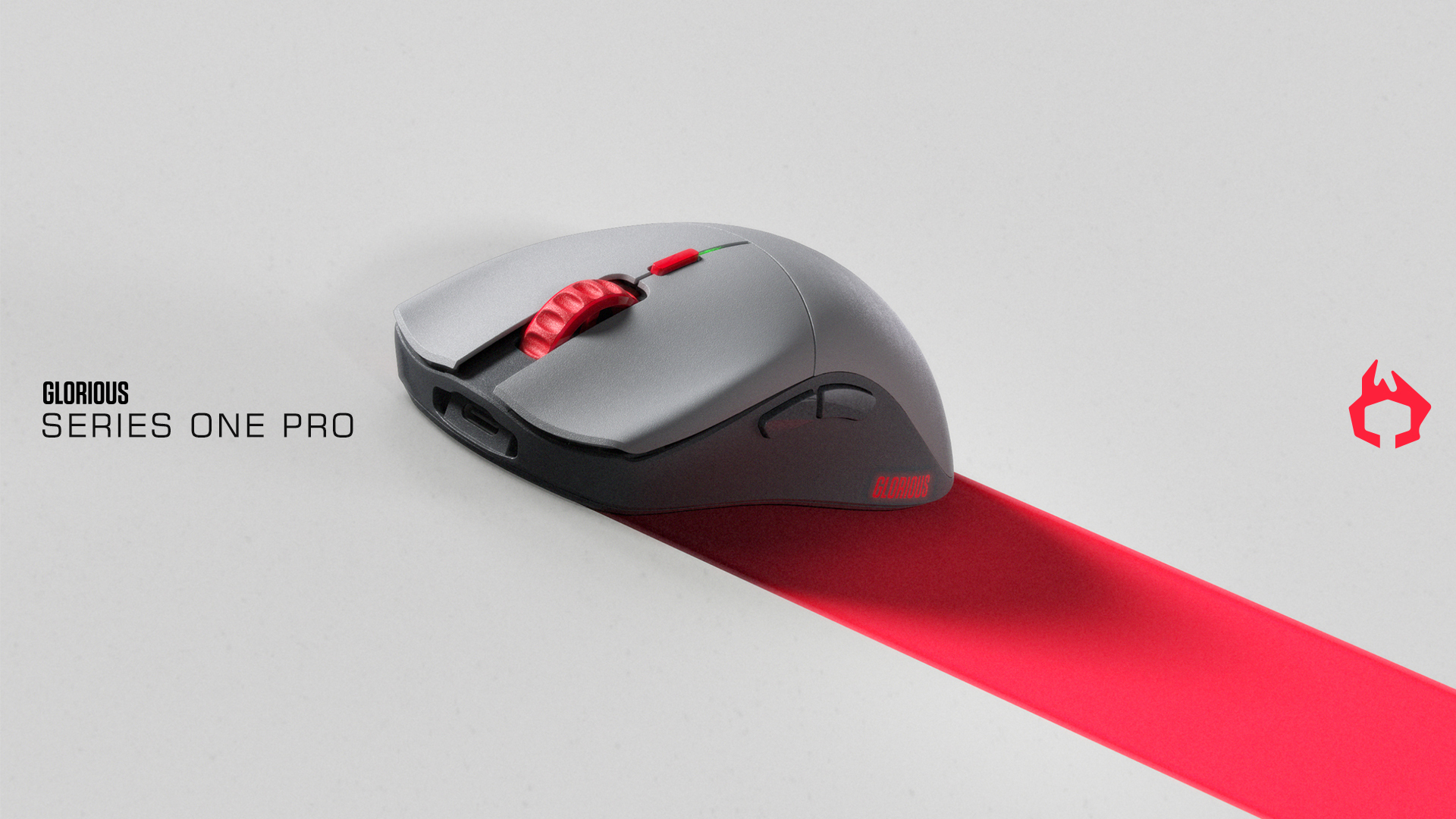Glorious Series One Pro Centauri -pelihiiri, harmaa/punainen ...