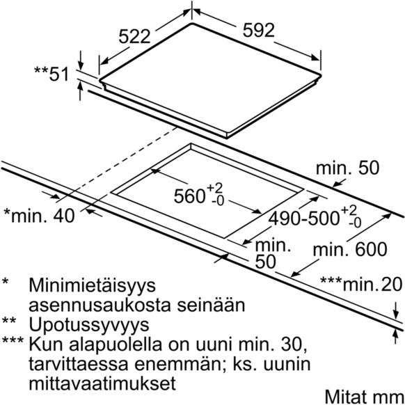 Bosch PUE611BB2E Serie 4 -induktiotaso – Verkkokauppa.com