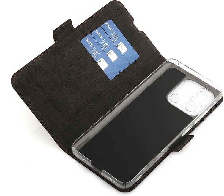 Wave BookCase -suojakotelo, Xiaomi Redmi 12C, smoky sangria ...