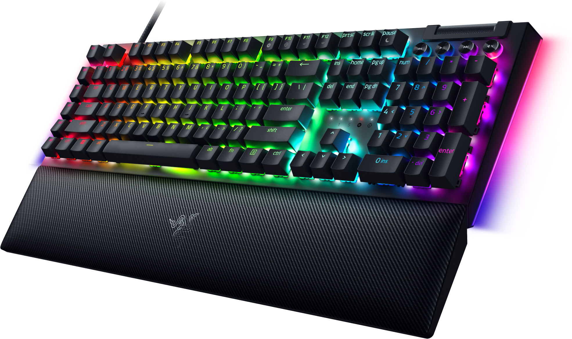 Razer BlackWidow V4 -pelinäppäimistö, vihreät kytkimet – Verkkokauppa.com
